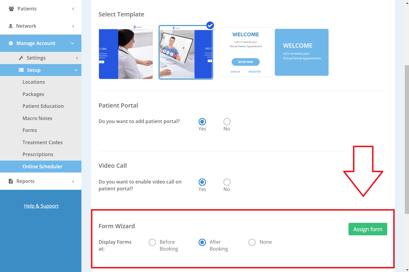 Add Forms to Online Scheduler