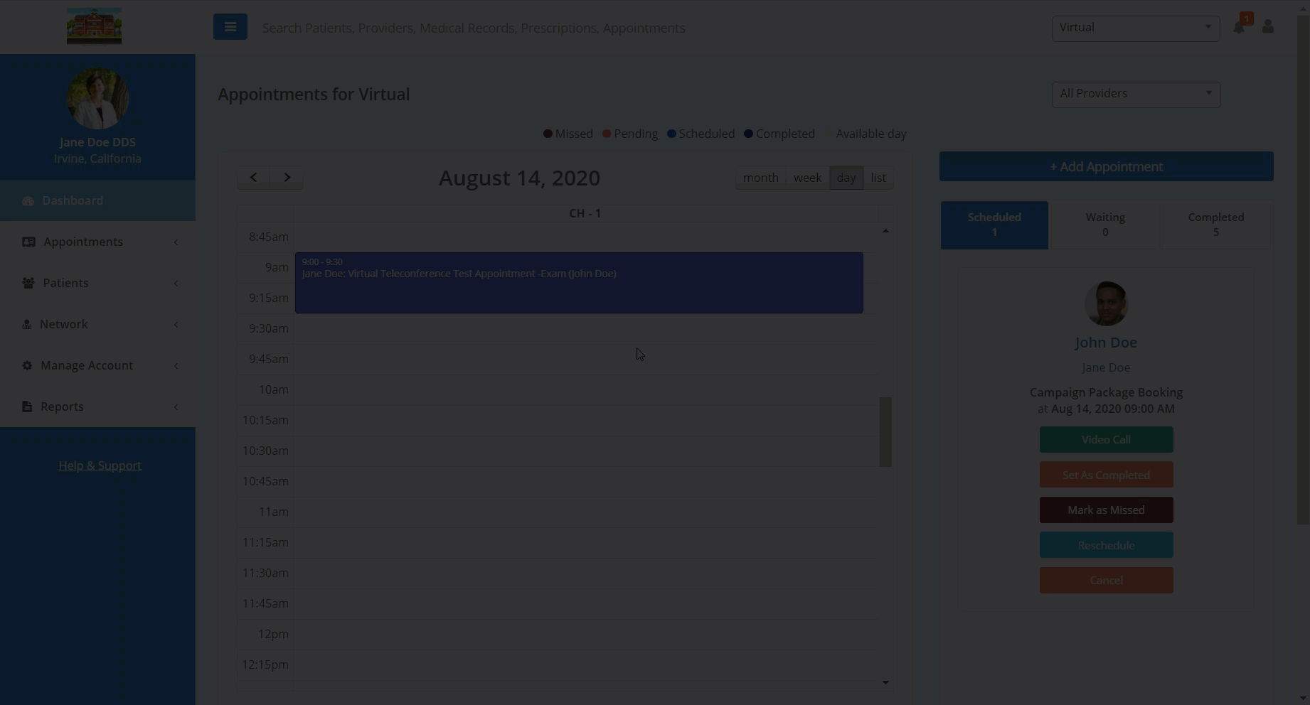 Cancel a Patient Appointment